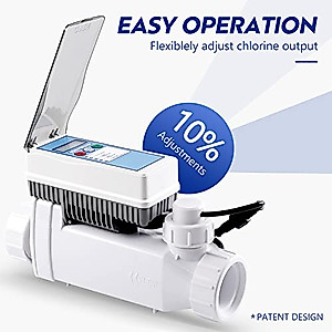 Replacement Salt Cell for Pool- Compatible with Pentair Intellichlor IC40, Independent Flow Switch and Control Box, Up to 40K gallons Salt Pools, 2 Year USA Limited Warranty, BLPTC 40P