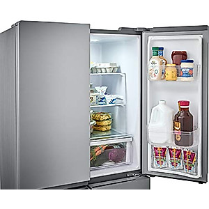 Frigidaire 17.4 Cu. Ft. 4 Door Refrigerator in Brushed Steel with Adjustable Freezer Storage