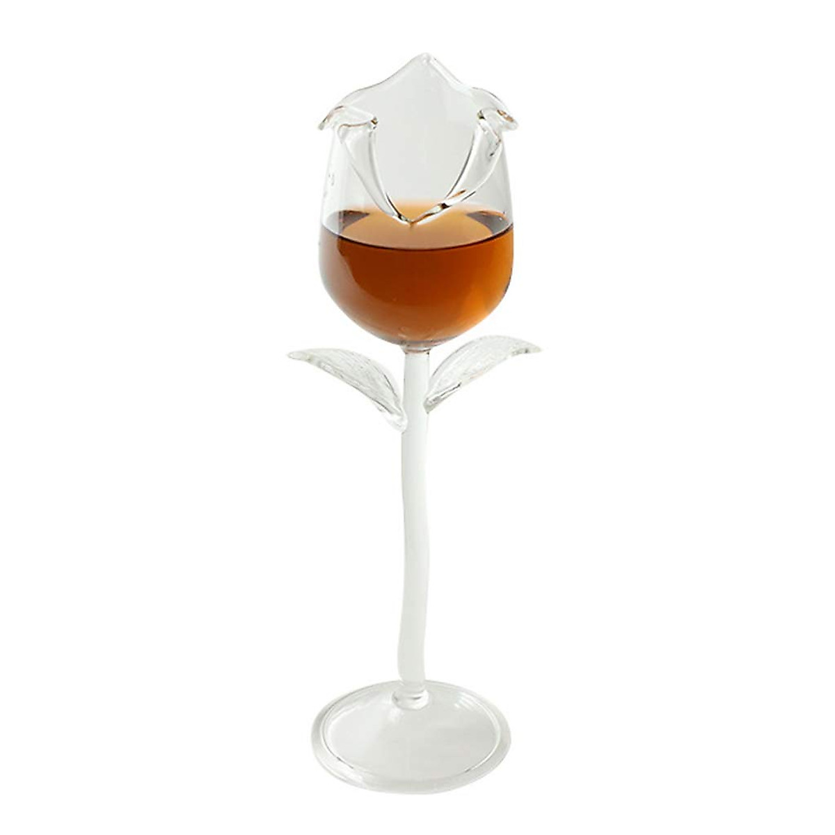 WEI EI Red Wine Glass,Rose Flower Shape Goblet Glasses 100ml Wine Glass