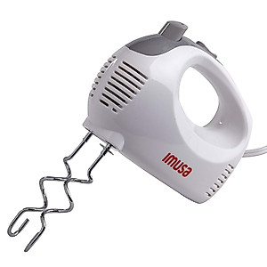 IMUSA USA Hand Mixer with Case 5-Speed ,White, Small