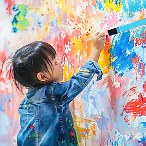 DMSVK 40 Pcs 1'' Foam Paint Brushes, Sponge Paint Brush, Wooden Handles Foam Brush, Sponge Brushes for Painting, Craft, Staining, Varnish, Touch Up