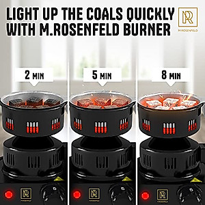 Multipurpose Electric Charcoal Starter - Electric Charcoal Burner ETL Approved Electric Stove - Coconut Charcoal Lighters with Tongs - 450W Hot Plate Electric with 304 Stainless Steel Coiled Burner