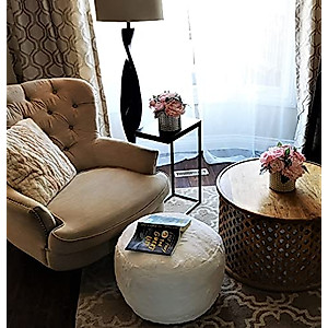 MiniOwls Plush Toy Storage Solution (Cover, Unfilled) - Rainbow Furry Bean Bag - Soft Teddy Faux Fur Organizer with a Zipper. Pouf 20x20x15 Contemporary Accent Ottoman (Unicorn, Medium)