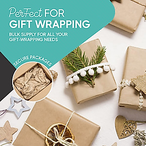 2 Rolls Pack - Brown Kraft Paper Made in USA 17.75” x 1200” Per Roll (200 feet) Ideal for Gift Wrapping, Art, Craft, Packing, Shipping, Floor Covering, Dunnage, Table Runner, 100% Recycled Material