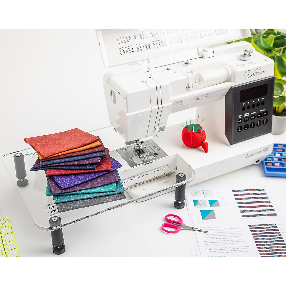 Connecting Threads Beginner Lap Throw Quilt Kit (40.5" x 56.5") - Half-Square Triangle Fun (Weathered Tonals - Jewel)