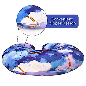 Nursing Pillow Cover Stretchy Removable Cover for Breastfeeding Pillows, Ultra Soft Comfortable Slipcover for Baby Girl and Boy, Moon