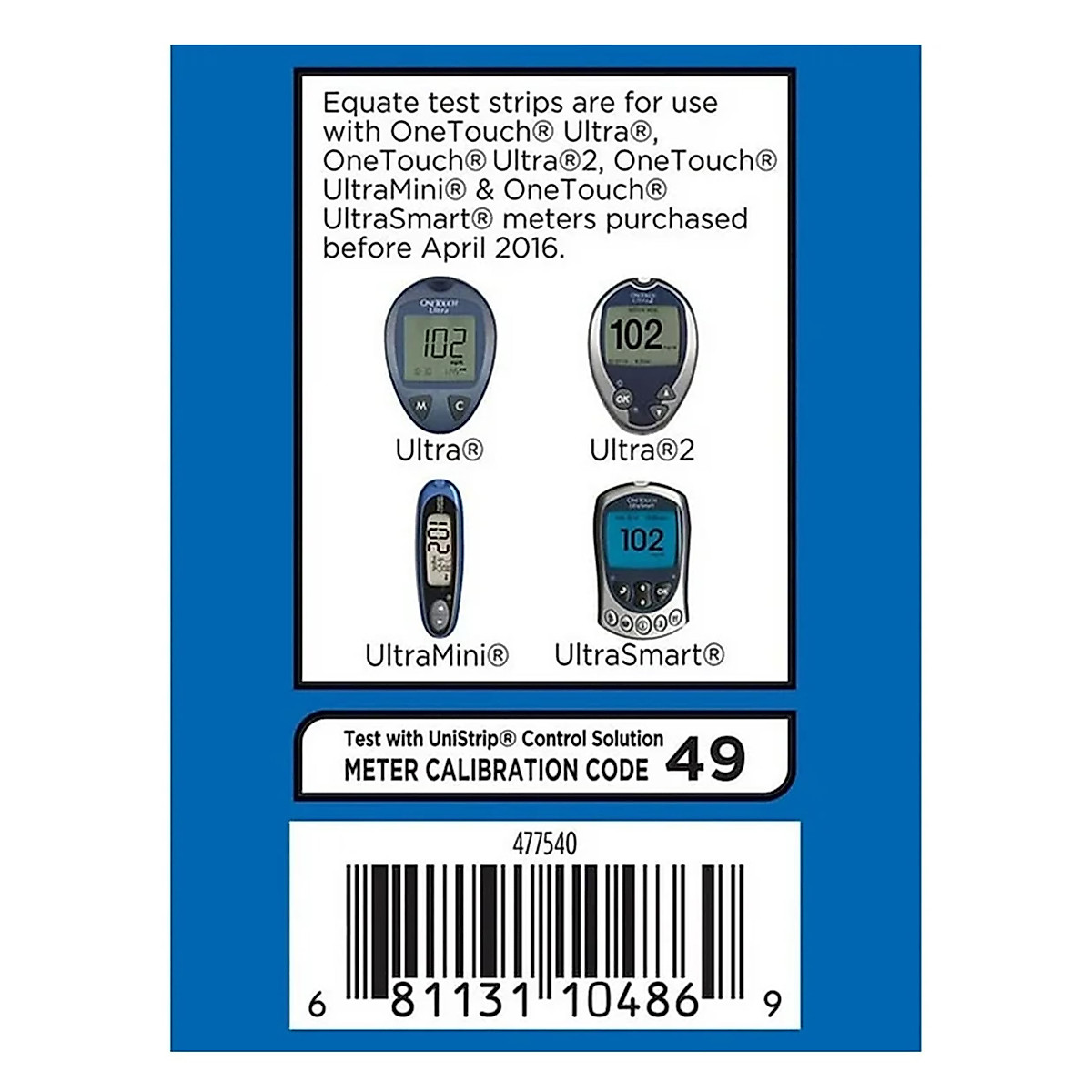 Blood Glucose Test Strips, 50 Count | Ideal for Glucose Monitor Kit, Diabetes Testing | Compatible with OneTouch Meters | Reliable Readings | Accurate & Easy to Use | High Accuracy Strips