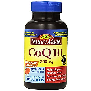 Nature Made CoQ10 Coenzyme Q10 200 mg - 2 Bottles, 140 Softgels Each