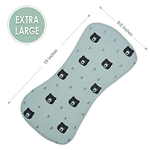 MiiYoung 5-Pack Baby Burp Cloths for Boys, Triple Layer, Organic Cotton, Soft and Absorbent Towel, Burping Rags for Newborns Set