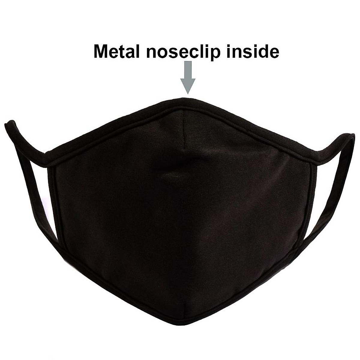 10 Pack Unisex Black Dust Cotton Facial & Mouth Covering, Washable, Reusable