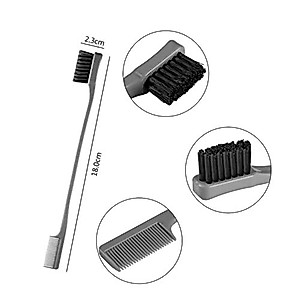 Detangling Hair Brush for Kinky Afro Textured 3a to 4c Hair, Curly Hair, Wet or Dry Detangler Brush for Think Hair + Detangling Comb & Edge Control Brush (Green)