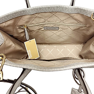 Michael Kors Mirella Medium Tote Bag (Pearl Grey Multi)
