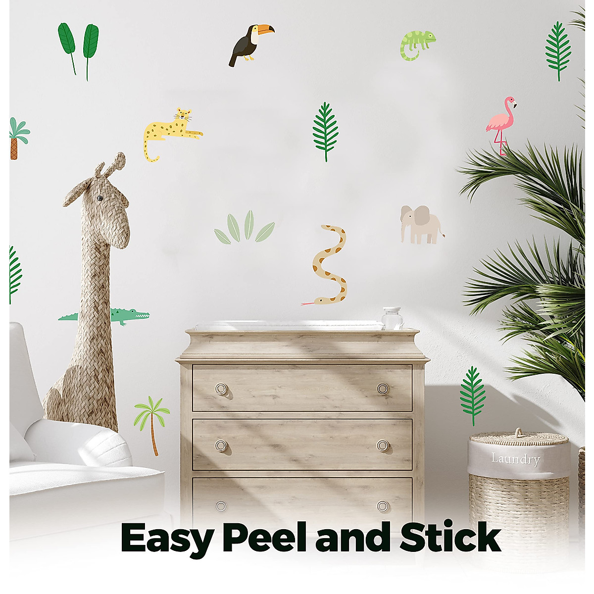 Jungle Animals Wall Decals | Safari Nursery Decor | Wall Stickers for Kids