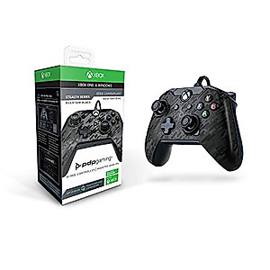 PDP Gaming Wired Controller: Phantom Black - Xbox One