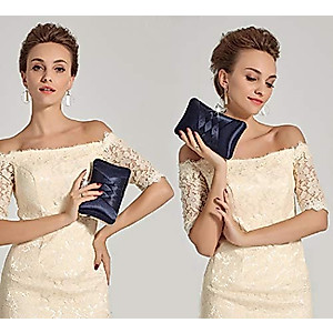 Ro Rox Francesca Retro Vintage Crystal Evening Prom Party Box Clutch Handbag Bag - Pink