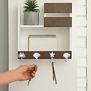 TOPBATHY 3pcs Nautical Hooks Crab sea Shell Shape Wall Hooks Coat Towel Hooks Robe Key Hat Clothes Hooks Wall Hangers Nautical Beach Coastal Wall Decorations Ornaments