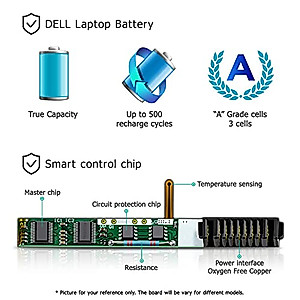 YRDD6 Laptop Battery for Dell Inspiron 3493 3501 3582 3583 3584 3593 3793 5480 5481 5482 5485 5491 5493 5585 5590 5591 5593 5594 5598 7586 OYRDD6 VM732 OVM732 1VX1H 01VX1H（42Wh 11.4V 3-Cell）