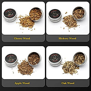 Whiskey Smoker Kit with Torch & 4 Flavors Wood Smoker Chips, iTayga Ceramics Cocktail Smoker Kit for Cocktails, Whiskey, Drinks, Bourbon - Unique Gifts for Men/Father/Husband/Friends(No Butane)