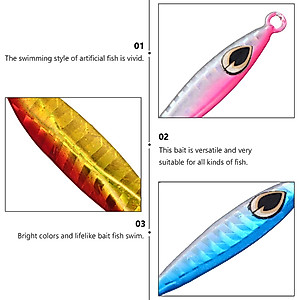 BESPORTBLE 12 pcs Metal Bait Hard Fish baits Hard Lures kit Hard Fishing Lures Fishing Kits Swim Fishing Fish Hook Bait Iron Lures swimbait Saltwater Lures Fishing Tools Iron Plate Fake Bait