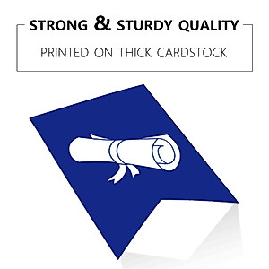 2023 Congrats Grad Graduation Banner with Graduation Cap Sign(Assembled) Class of 2023 Graduation Party Supplies Congratulation Grad Garland to Celebrate the Graduation