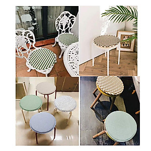 JINGXIN Pack of 2 Round Stool Pad Kids Soft Sponge Seat Cushion Bar High Stool Chair Pad - Diameter 13 inch,Red Dot