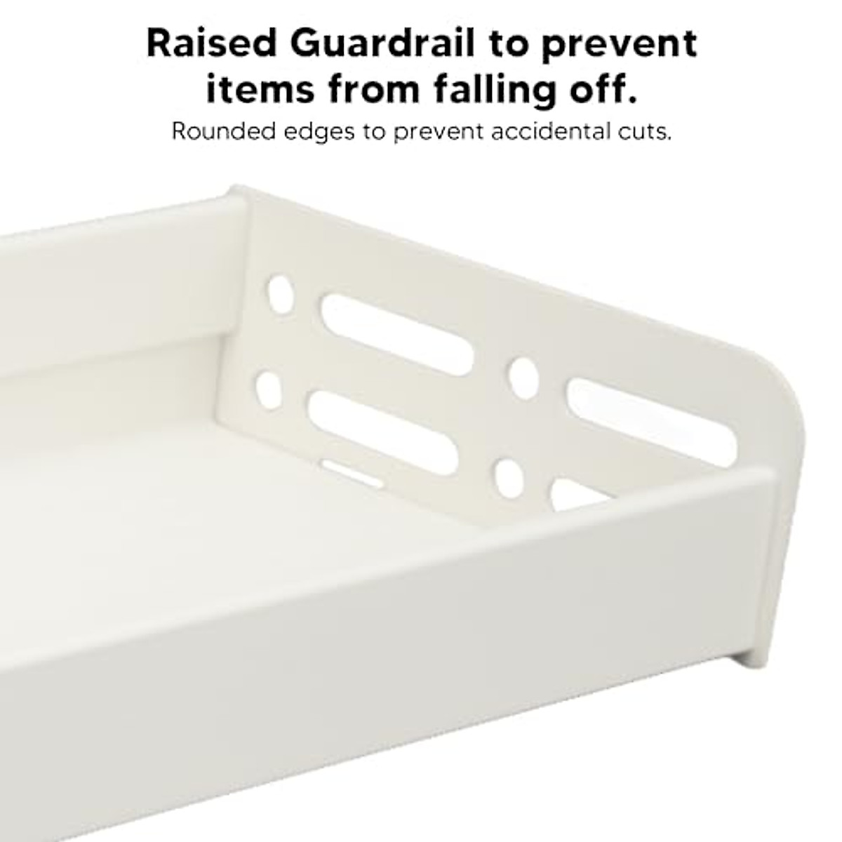 TUWEI Shower Shelves, Wall Mount Seasoning Organizer Rustproof Space Aluminum 40cm for Kitchen (White)