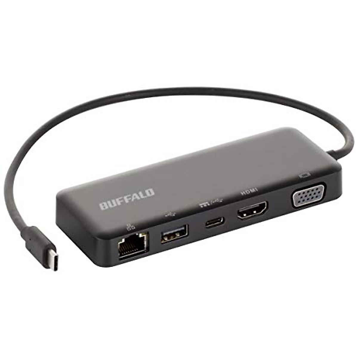 Buffalo LUD-U3-CGD/N USB Type-C Connection, 5-in-1 Docking Station, PowerDelivery, Wired LAN, HDMI, VGA, USB 3.2 (Gen 1) Compatible Port, MacBook/Surface Manufacturer Operation Confirmed