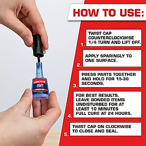 Loctite Super Glue Brush On Liquid, Clear Superglue for Leather, Wood, Metal, Crafts, & Repair, Cyanoacrylate Adhesive Instant Glue, Quick Dry - 0.17 fl oz Bottle, 1 Pack