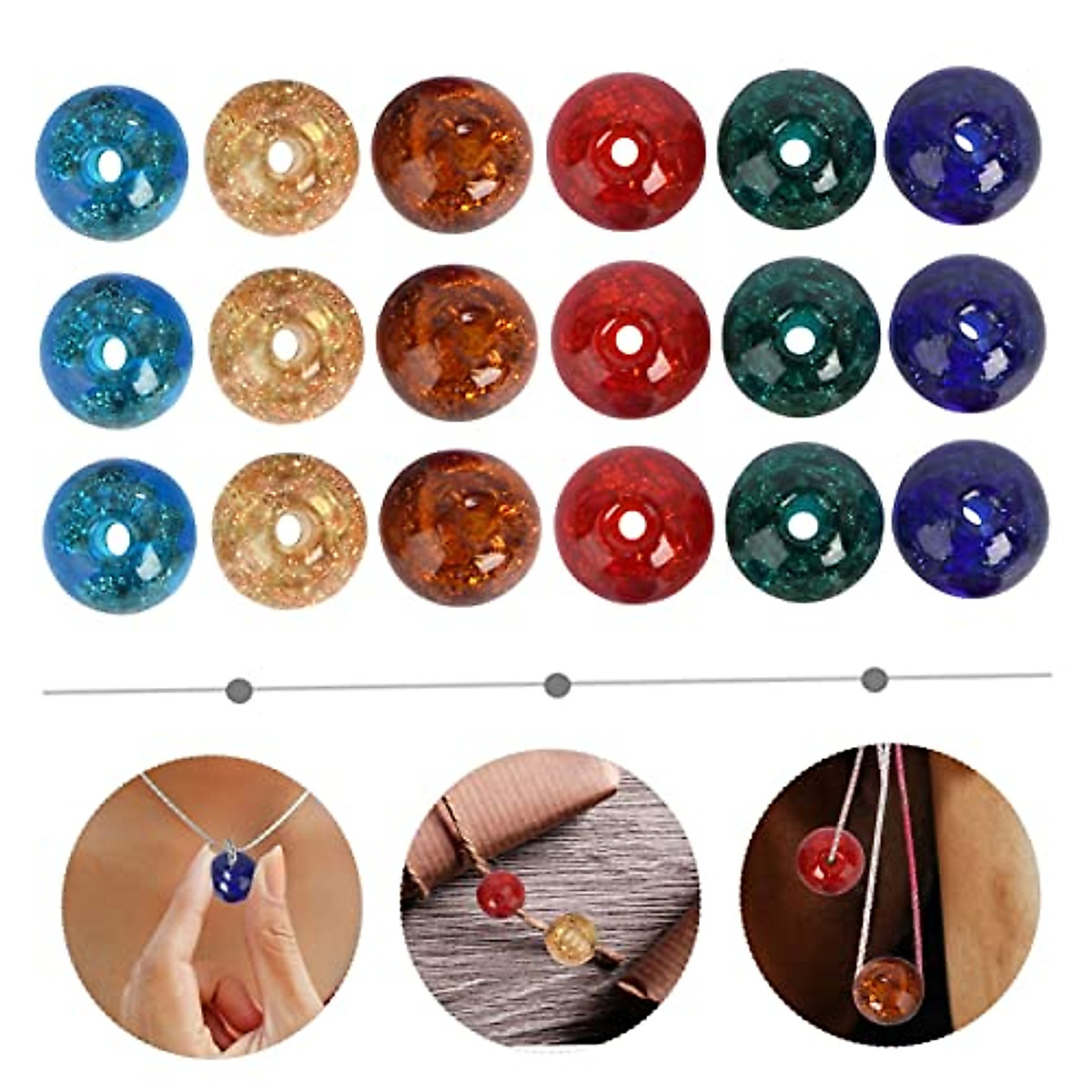 Didiseaon 70pcs Glass Beads Women’s Jewelry Gemstone Beads Beading Kits DIY Craft Beads Loose Beads Jewelry Making Charm Crystal Loose Beads DIY Galss Beads Crystal Round Beads Beaded