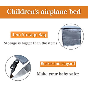 LYBOSH Children's Aircraft Travel Bed, Kids Airplane Travel Essentials, Travel Foot Rest for Airplane Flights, Airplane Footrest Seat Extender for Kids,Business Car Child Resting Foot Mats(Space