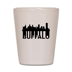 CafePress Roots Of Buffalo NY Skyline Unique and Funny Shot Glass
