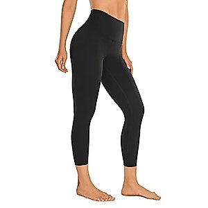 CRZ YOGA Butterluxe High Waisted Capris Workout Leggings for Women 23'' - Lounge Leggings Buttery Soft Yoga Pants Black Medium