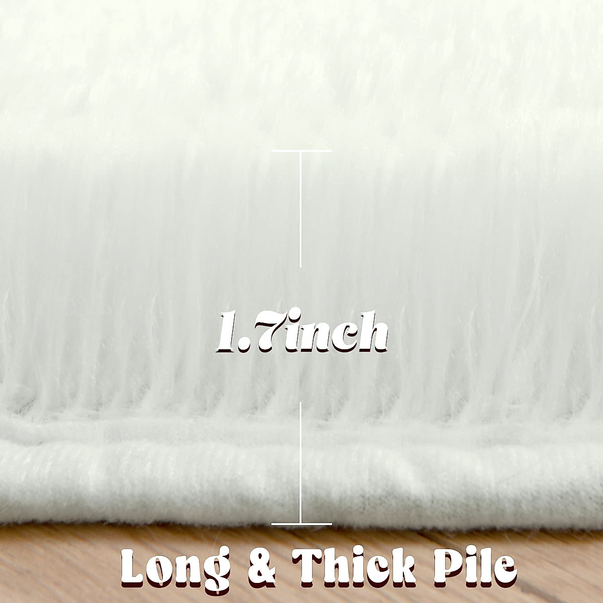 junovo Round Rug 4x4 Feet Fluffy Soft Area Rugs for Kids Girls Room Princess Castle Plush Shaggy Carpet Cute Circle Nursery Rug for Kids Girls Bedroom Baby Room Home Decor Circular Carpet, Creamy