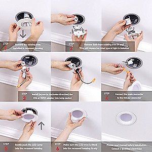 Globe Electric 91152 Retrofit Recessed Lighting, 4", White