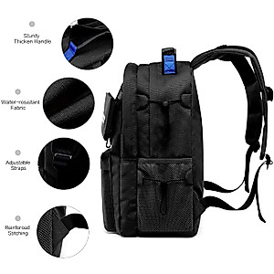 Victoriatourist Casual Daypack College Laptop Backpack for Men Women Water Resistant Stylish Bookbag Lightweight Travel Bag Hiking Backpacks with Anti Theft Pocket Fits 14-15 Inch Computer(Black)