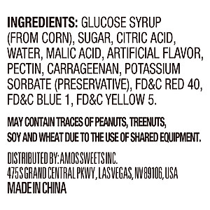 Amos Sour Liquid Candy with Spoon,Skull Sour Slime Candy Dipping Gel Liquid Candy with Strawberry & Blue Razz & Green Apple Flavors(12 Packs)