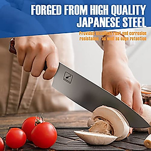 Knife Set, imarku 16-Pieces Kitchen Knife Set, Premium Japanese High Carbon Stainless Steel Knife Sets for Kitchen with Removable Block, Ergonomic Pakkawood Handles