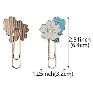 6 Pack Cherry Cute Paperclip Bookmarks Office Supplies Planner Accessories Clips On Bookmark