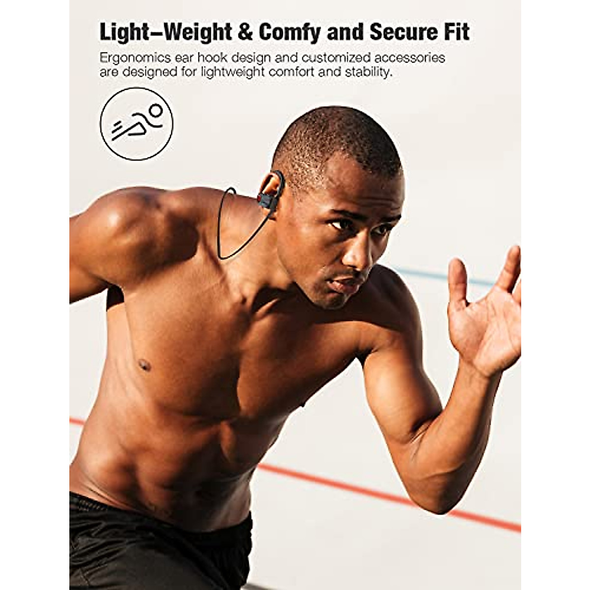 Otium Bluetooth Earbuds Wireless Headphones Bluetooth Headphones, Sports Earbuds, IPX7 Waterproof Stereo Earphones for Gym Running 15 Hours Playtime Sound Isolation Headsets