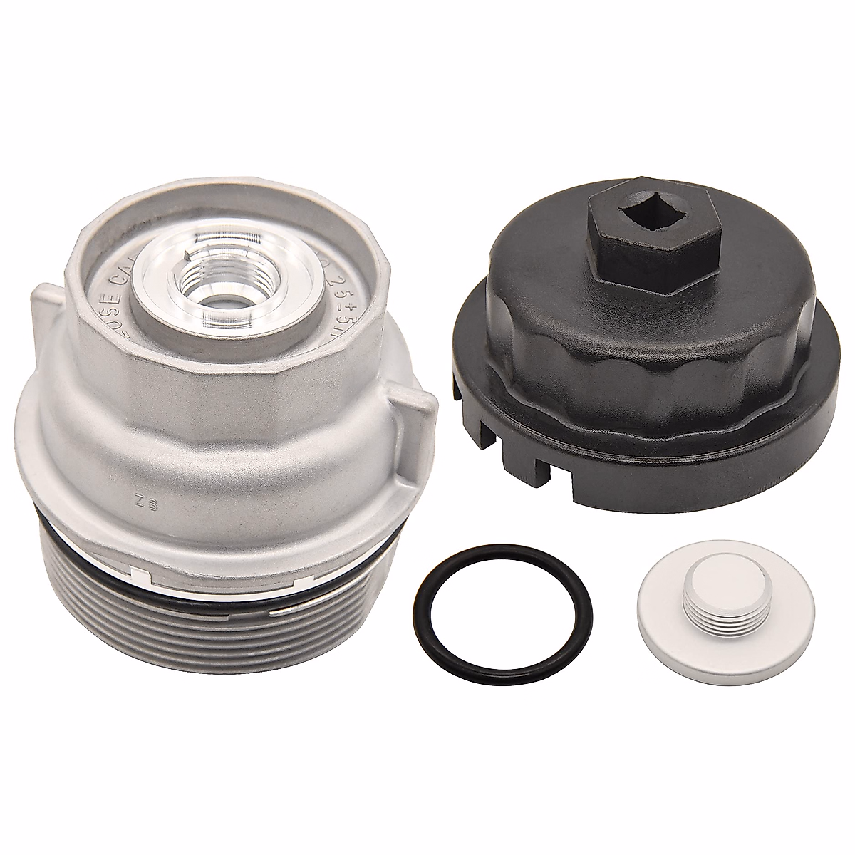 Oil Filter Housing Cap Assembly, Compatible with Toyota Avalon Camry Highlander RAV4 Sienna Tacoma Venza, ES300h RC350 RX350,Scion tC,Replace 15620-36020,15620-36010,15643-31050