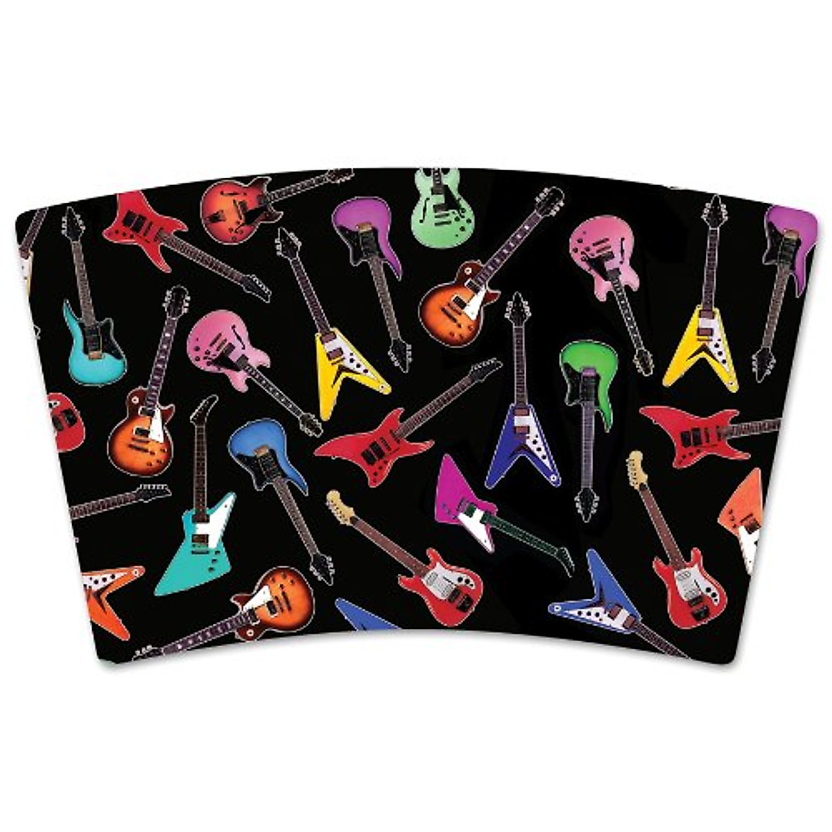 Mugzie Electric Guitars Travel Mug with Insulated Wetsuit Cover, 16 oz, Black