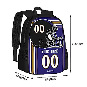 ANTKING Baltimore Backpack Customized High capacity Personalized Any Name and Number Fans Gifts for Kids Men