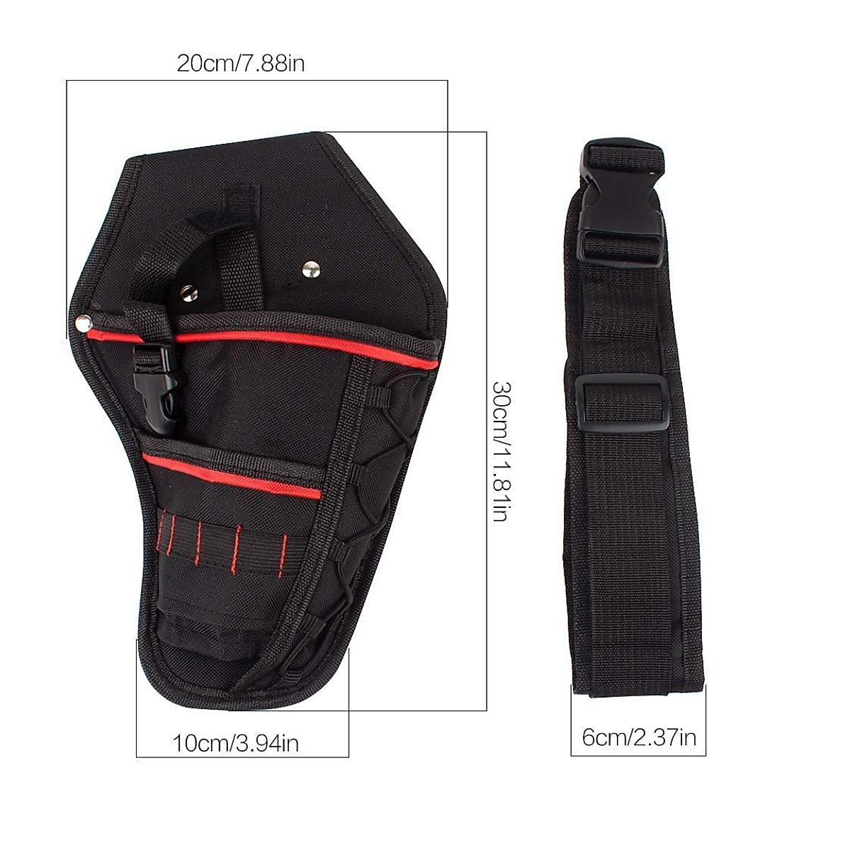 Bioristar Heavy-Duty Impact Driver Holster Specialist Driver Tool Bag Drill Holster Accessory Pockets for Tool and Bit Storage