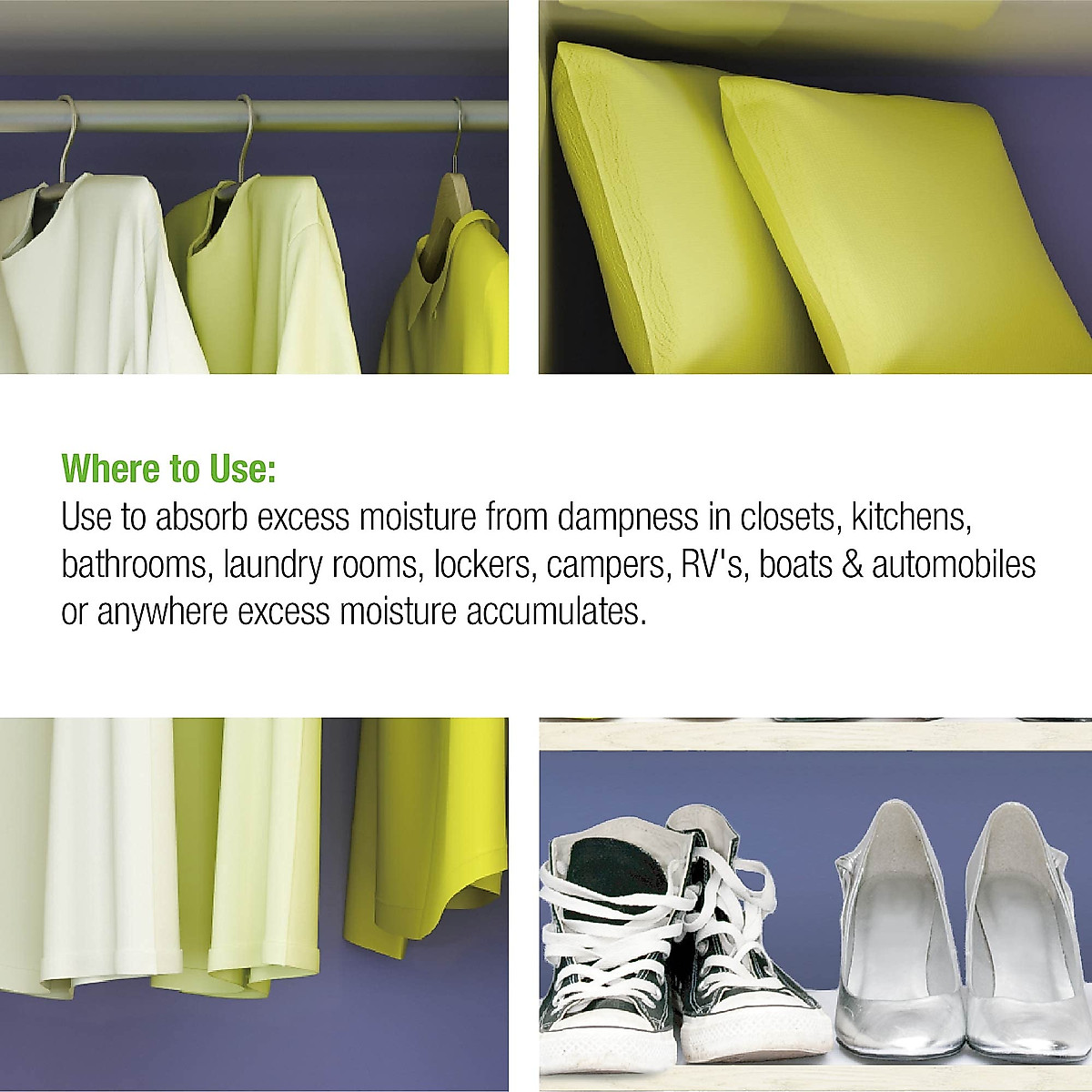 airBoss Closet Dehumidifier for Storage Closets and Small Spaces, Fragrance Free, Fights Mildew and Odors for a Fresh Smelling Home, 6.7 oz (Pack of 3)