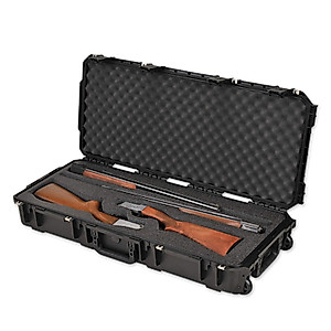 SKB Cases iSeries 3I-3614-CBD Hard Exterior Waterproof Double Custom Breakdown Shotgun Utility Case with Wheels and Trigger Release Latches, Black