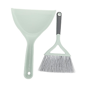 1 Set Broom Dustpan Keyboard Cleaning Brush Table Cleaning Tool Small Dust Pans Desktop Cleaning Broom Kitchen Desktop Dustpan Home Cleaning Accessory Cleaning Kit Plastic Green SOESFOUFU