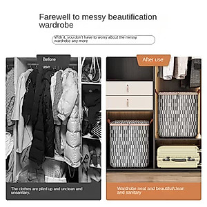 WEERSHUN Large Capacity Folding Clothes Storage Bag Portable Closet With Handle Zipper Storage Bag Can be Used to Organize Clothes Quilts Shoes Blankets (180L)