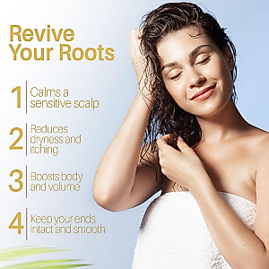 MYSTÉRE BEAUTÉ Rice Water Shampoo and Conditioner Set - Ultra-Nourishing Hair Care Set, Promotes Growth, Revitalizes Shine, and Shields from Damage - Infused with Essential Oils - 16 fl oz Each