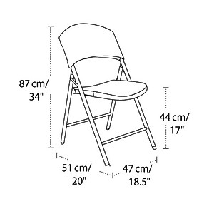 Lifetime Products Contoured Folding Chair, White