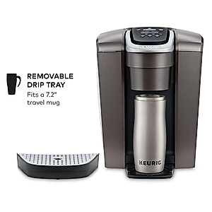 Keurig K-Elite Coffee Maker, Single Serve K-Cup Pod Coffee Brewer, With Iced Coffee Capability, Brushed Slate